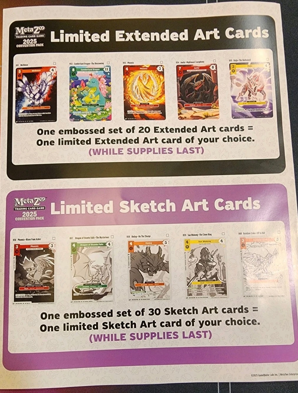 MetaZoo TCG - 2025 Convention Pack - Complete 20-Card Extended Art Set ...